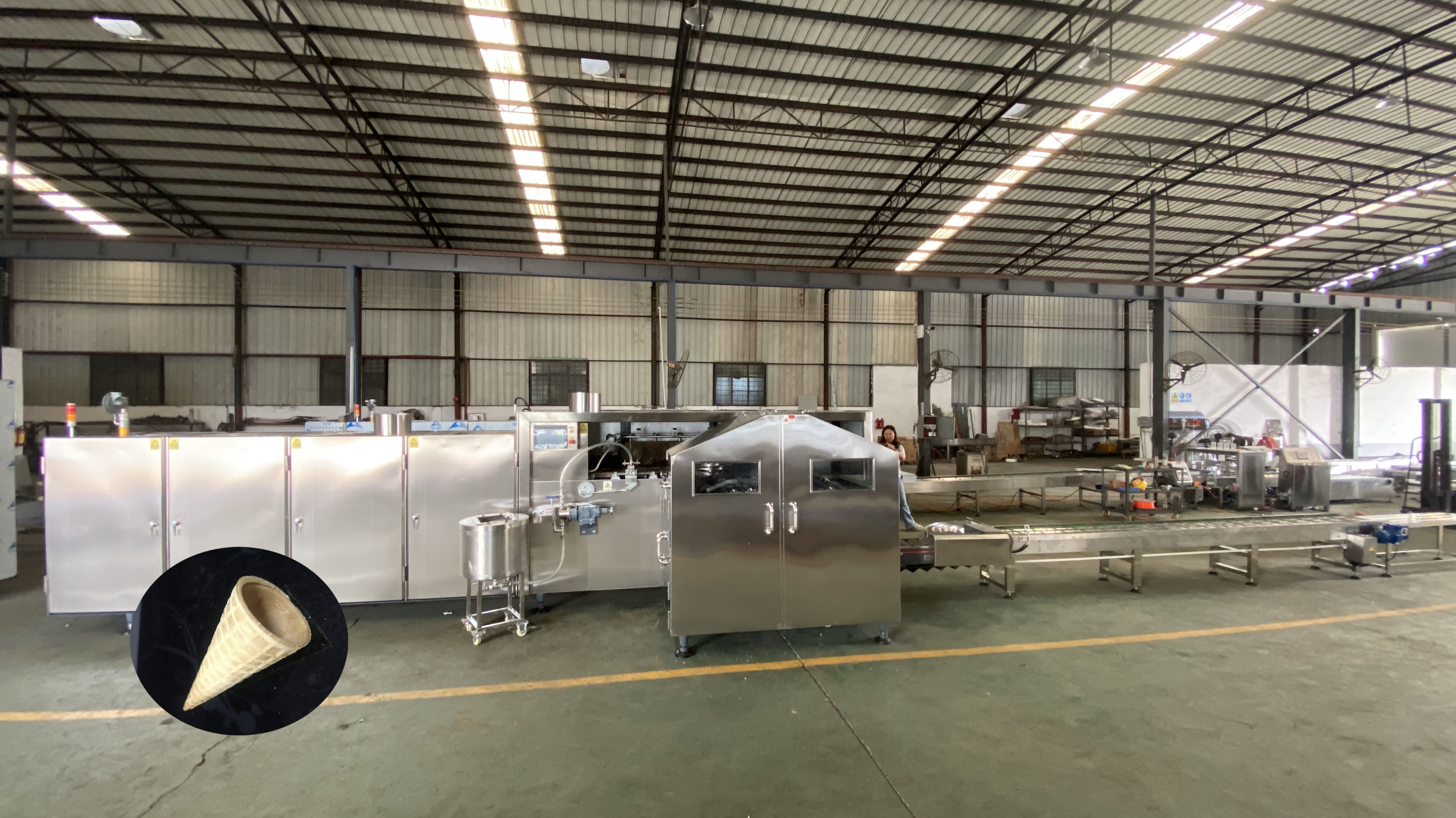 Auto rolled sugar Cone Machine Ice Cream Cone Production Line